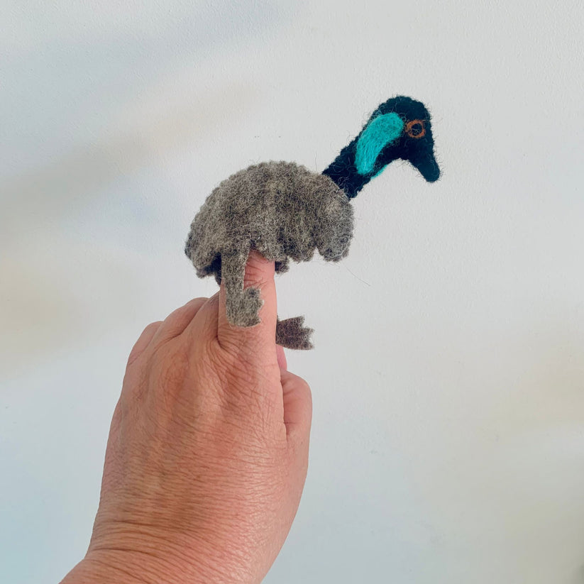 Emu Felt Finger Puppet - Australian Native Bird – Ninch Kids